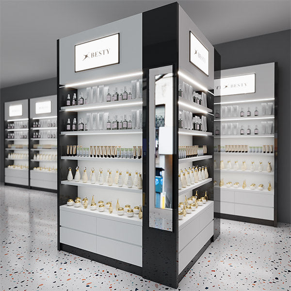 CM015 Beauty Store Display Racks for Cosmetics Lighted – Besty Display